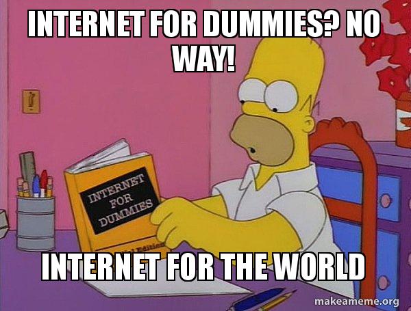 Internet for dummies? No way! Internet for the World - Internets Homer ...