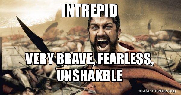Intrepid Very brave, fearless, unshakble - The 300 Meme Generator