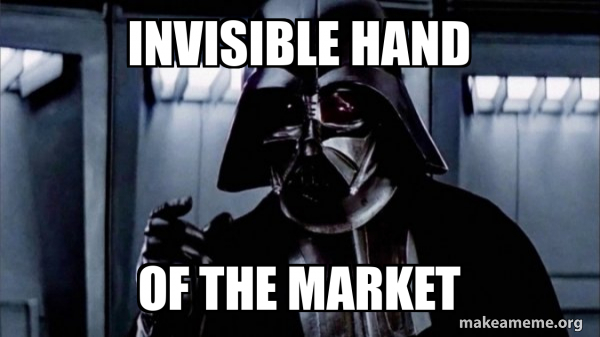 invisible hand of the market - Darth Vader - Choke Meme Generator
