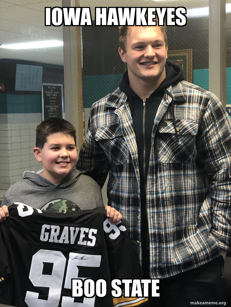 IOWA HAWKEYES BOO STATE Meme Generator