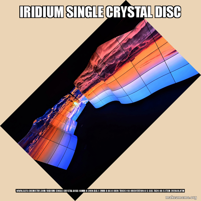 Iridium single crystal disc www.alfa-chemistry.com/iridium-single ...
