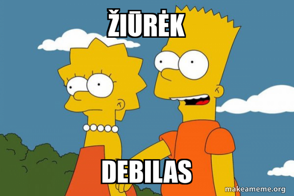 Žiūrėk Debilas - Bart and Lisa Chat Meme Generator