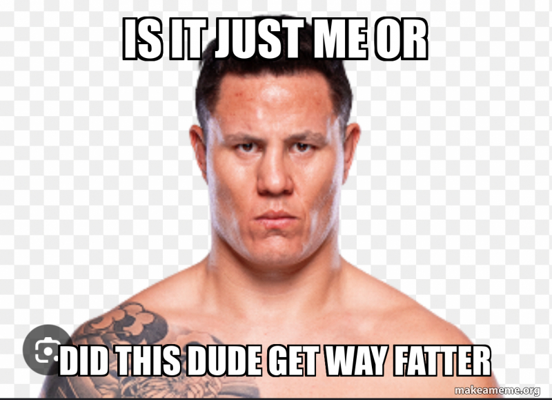 is it just me or did this dude get way fatter Meme Generator