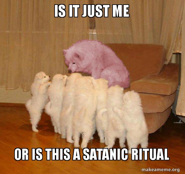 Is it just me or is this a satanic ritual - Malicious Storytelling Dog ...