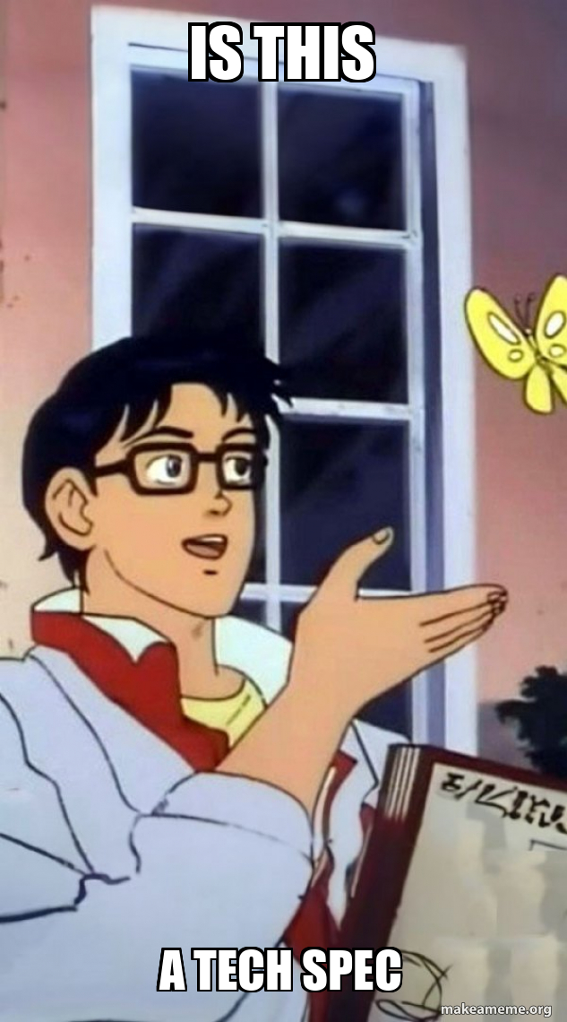 is this a tech spec - is this a butterfly Meme Generator