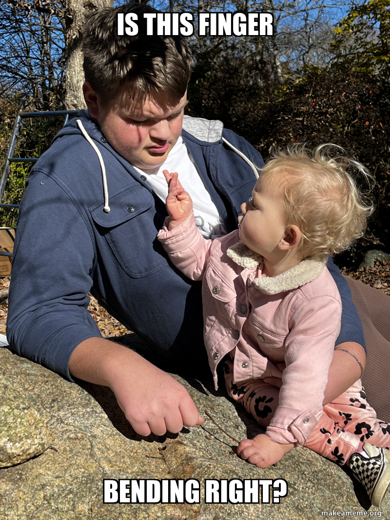 is this finger Bending right? Meme Generator