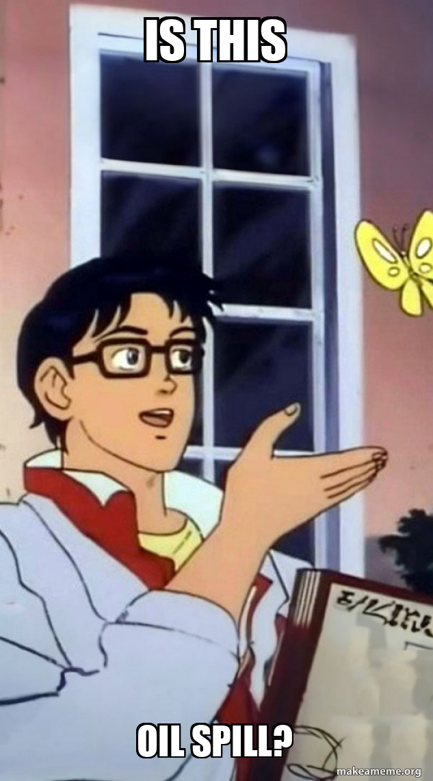 is this oil spill? - is this a butterfly Meme Generator