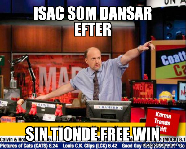 isac som dansar efter sin tionde free win - Mad Karma with Jim Cramer ...
