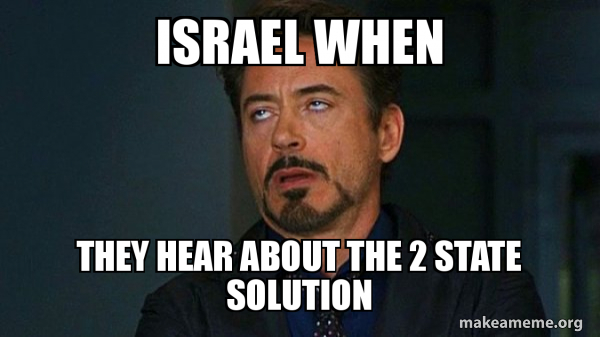 Israel when they hear about the 2 state solution - Tony Stark Eye Roll ...