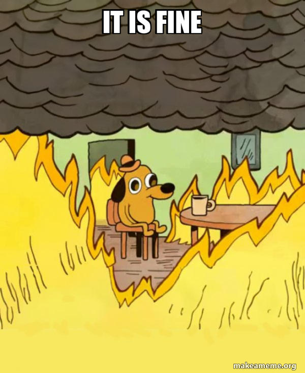 It is fine - This Is Fine Meme Generator