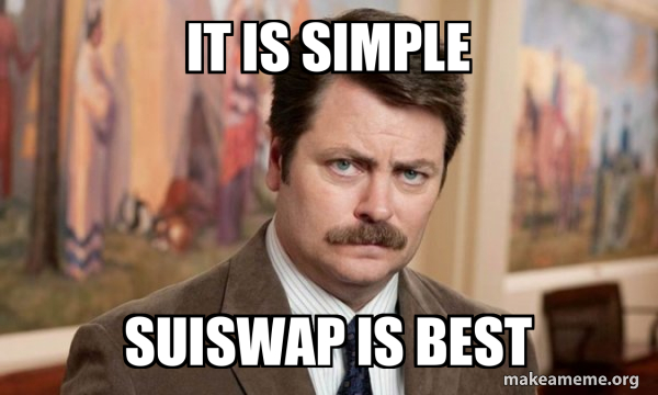IT IS SIMPLE SUISWAP IS BEST - Ron Swanson : I am a Simple Man Meme ...