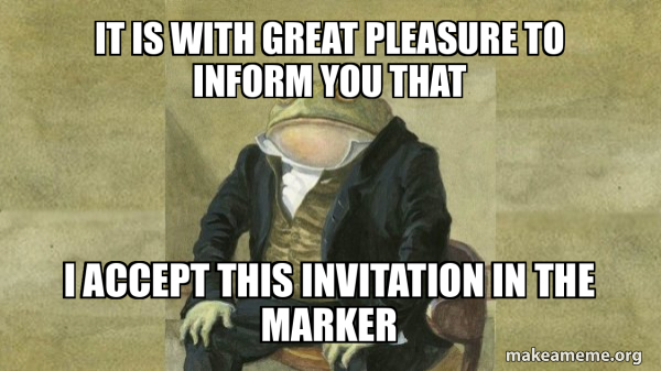 It is with great pleasure to inform you that I accept this invitation ...