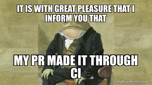 it is with great pleasure that I inform you that MY PR MADE IT THROUGH ...