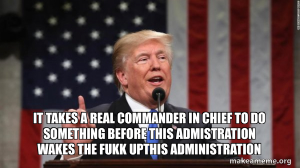 It takes a real Commander in Chief to do something before this ...