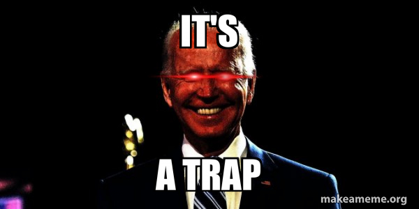 it's a trap - Dark Brandon Meme Generator