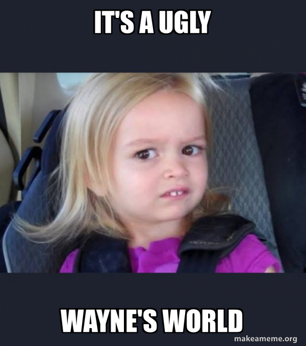 It's a ugly Wayne's World - Side-Eyes Chloe Meme Generator
