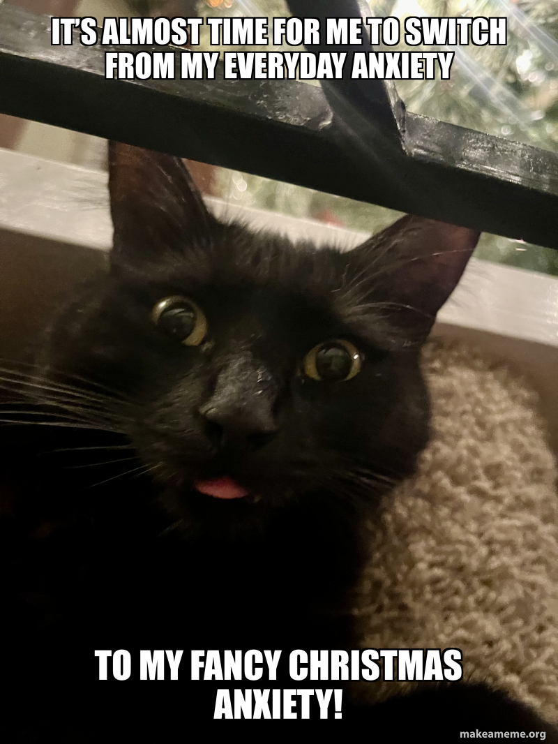 It’s almost time for me to switch from my everyday anxiety To my fancy ...