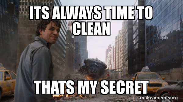 Its always time to clean thats my secret - That's My Secret Meme Generator