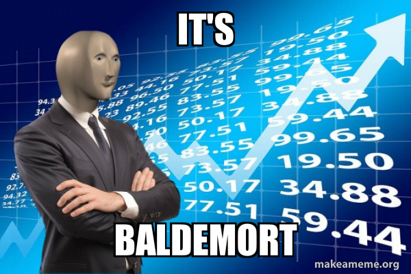 It's Baldemort - Stonks Only Go Up Meme Generator