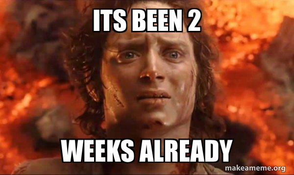 Its been 2 weeks already - Frodo it's over it's done Meme Generator