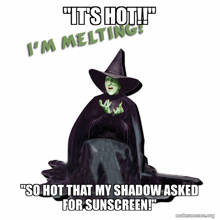 "It's hot!!" "So hot that my shadow asked for sunscreen!" Meme Generator