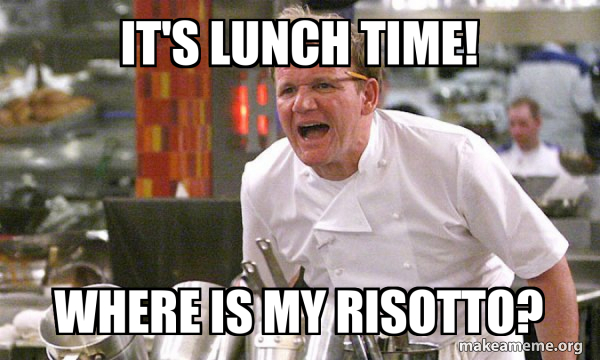 It's lunch time! Where is my risotto? - Gordon Ramsay Hell's Kitchen ...