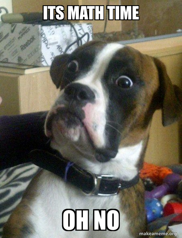 its math time oh no - Skeptical Dog Meme Generator