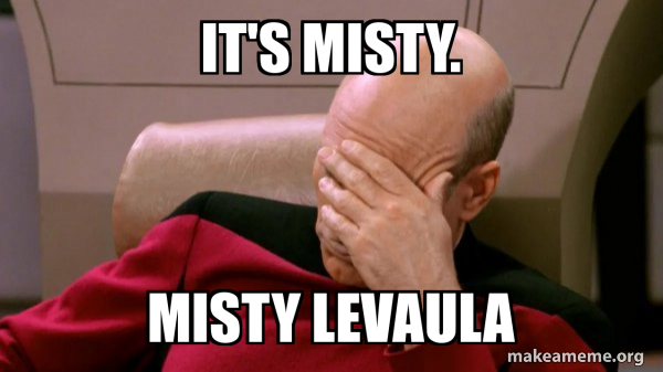 It's misty. Misty Levaula - Picard Facepalm Meme Generator