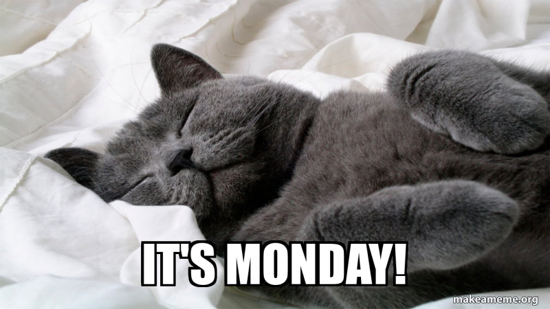 it's monday! Meme Generator