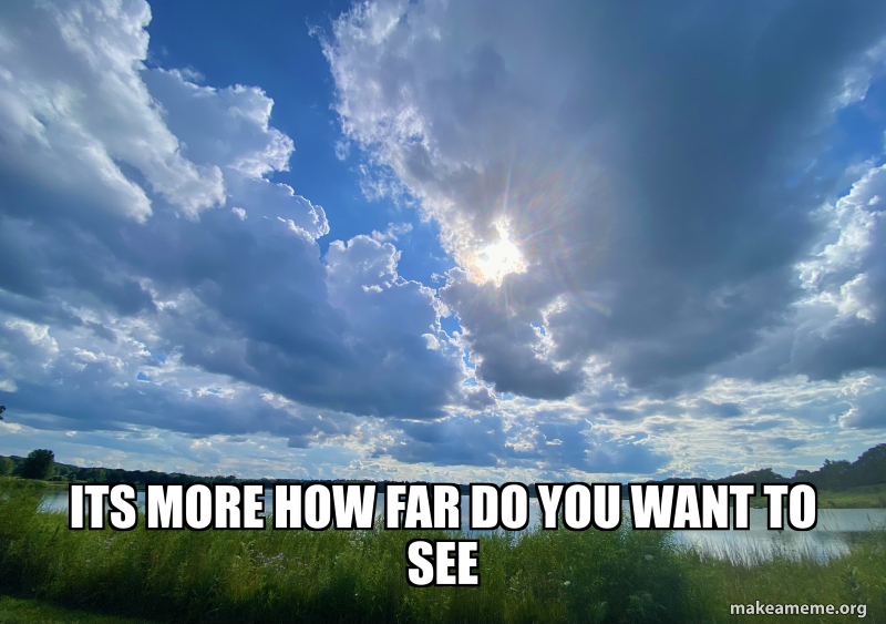 its more how far do you want to see Meme Generator