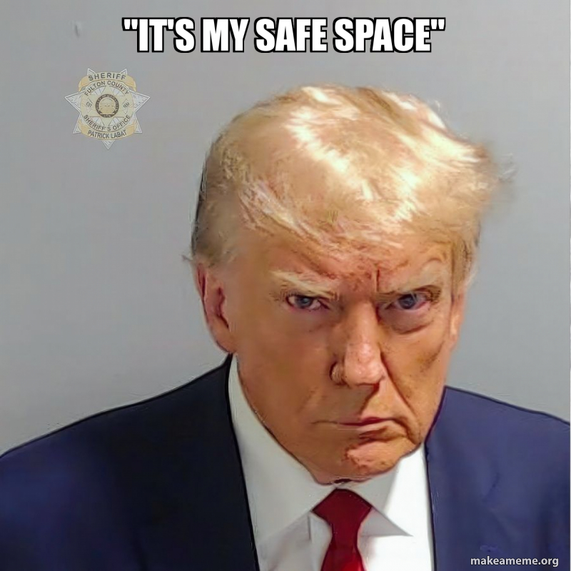 "It's my safe space" Meme Generator