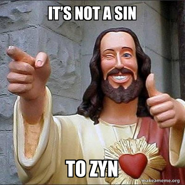 It’s not a sin to Zyn - Cool Jesus Meme Generator