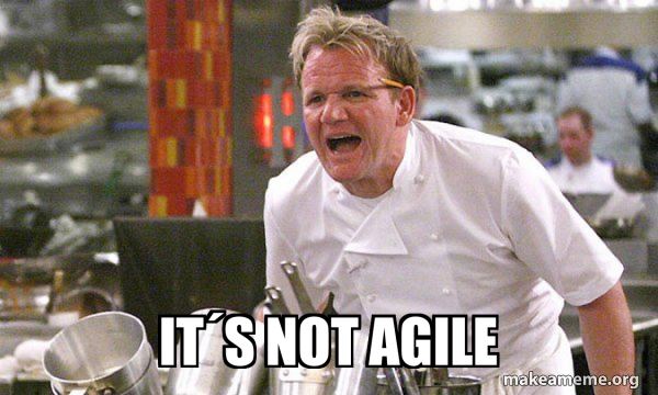 IT´S NOT AGILE - Gordon Ramsay Hell's Kitchen Meme Generator