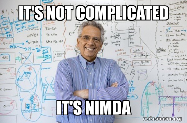 It's not complicated It's nimda - Good Guy Professor Meme Generator
