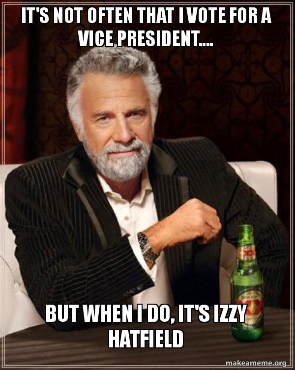 It's not often that I vote for a Vice President.... But when I do, it's ...