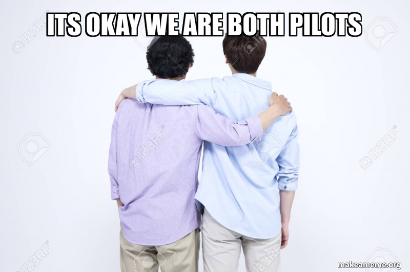 its okay we are both pilots Meme Generator