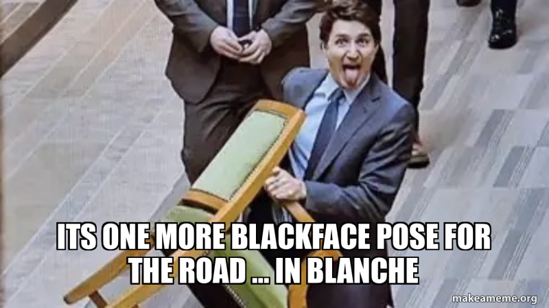Its one more blackface pose for the road … in blanche Meme Generator
