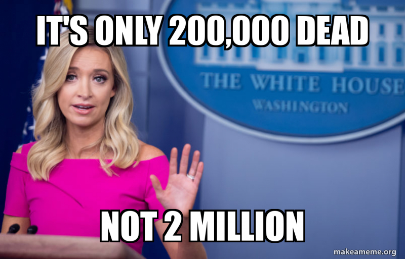 it's only 200,000 dead not 2 Million - 200,000 dead Meme Generator