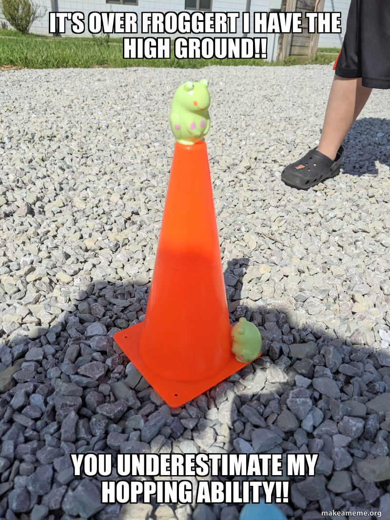 It's over froggert I have the high ground!! You underestimate my ...