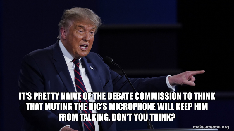 It's pretty naive of the debate commission to think that muting the DIC ...
