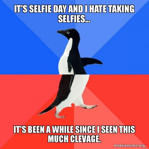It's selfie day and I hate taking selfies... It's been a while since I ...
