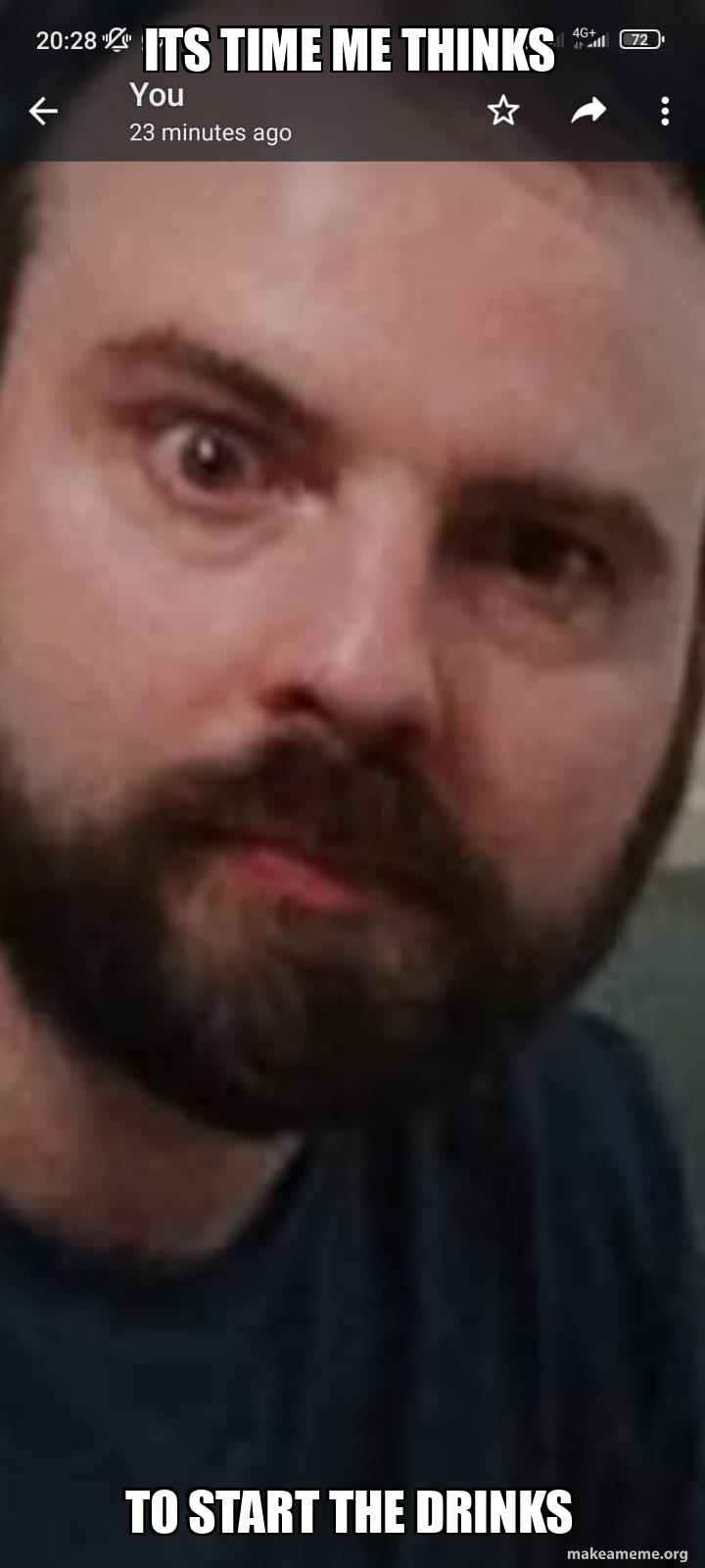 Its time me thinks To start the drinks Meme Generator