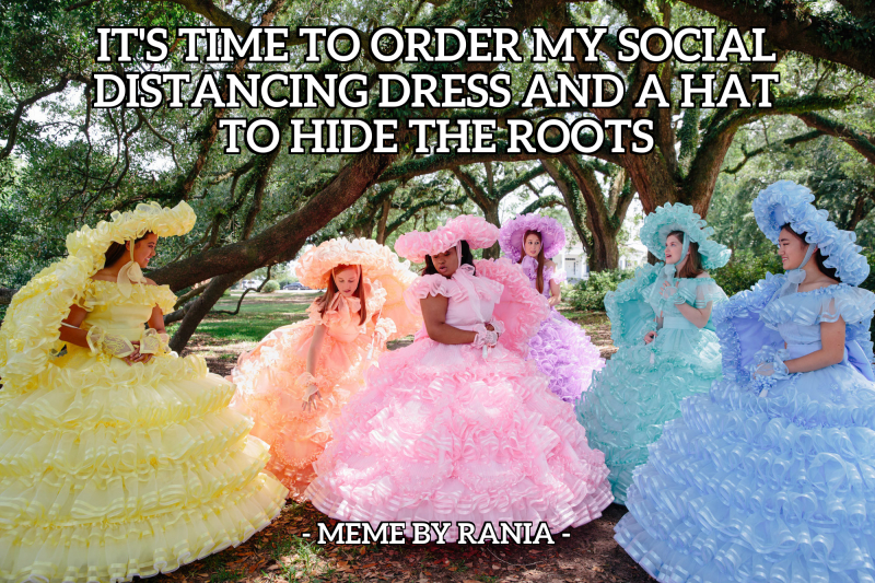 it's Time to order my social distancing Dress and a Hat to hide the ...