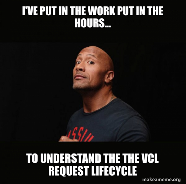 I've put in the work put in the hours... To understand the The VCL ...