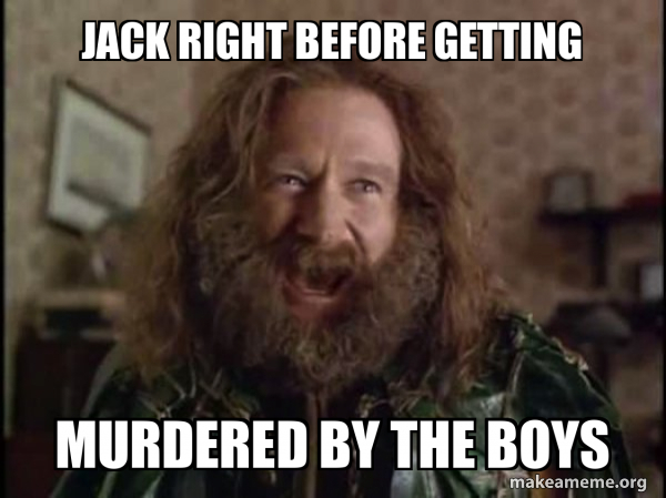 Jack right before getting murdered by the boys - Robin Williams - What ...