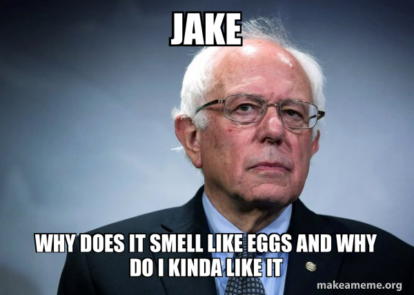 Jake Why does it smell like eggs and why do i kinda like it - Bernie ...