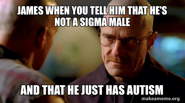 james when you tell him that he's not a sigma male and that he just has ...