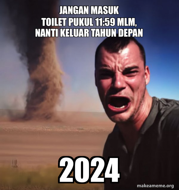 JANGAN MASUK TOILET PUKUL 11:59 MLM, NANTI KELUAR TAHUN DEPAN 2024 ...