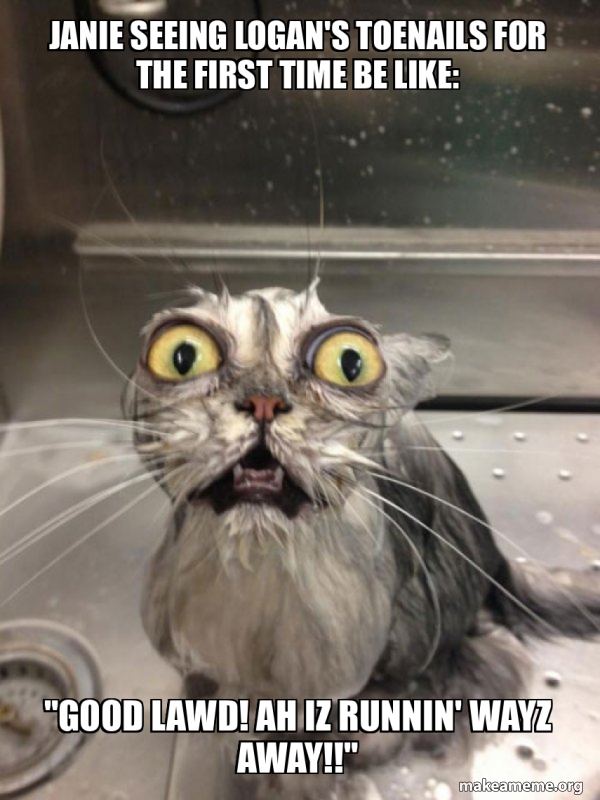 JANIE SEEING LOGAN'S TOENAILS FOR THE FIRST TIME BE LIKE: "GOOD LAWD ...