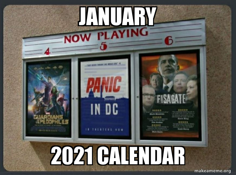 january 2021 CALENDAR Meme Generator